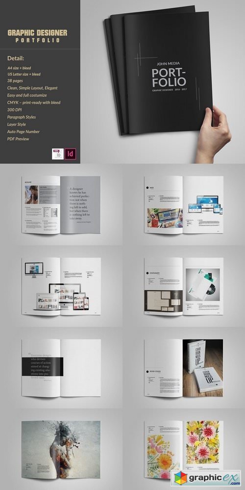 Graphic Designer Portfolio Template Free Download FREE PRINTABLE 