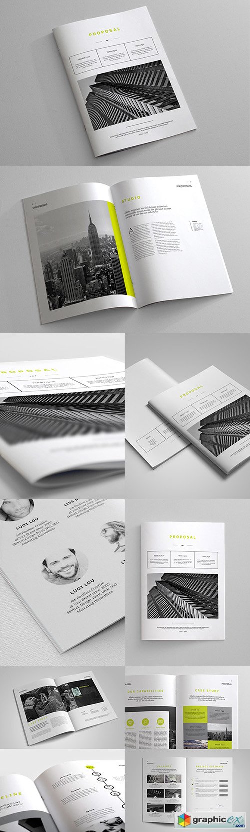 Indesign Business Proposal Template Free Download Vector Stock Image 