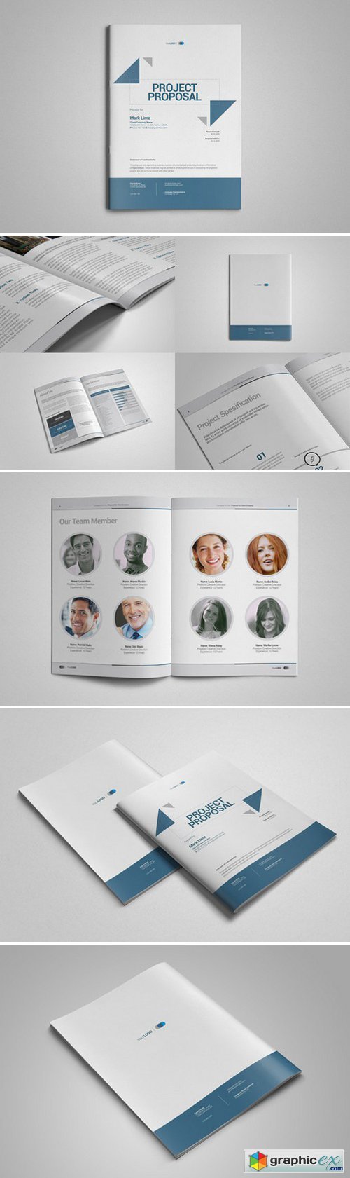 A4 Project Proposal Template Free Download Vector Stock Image 