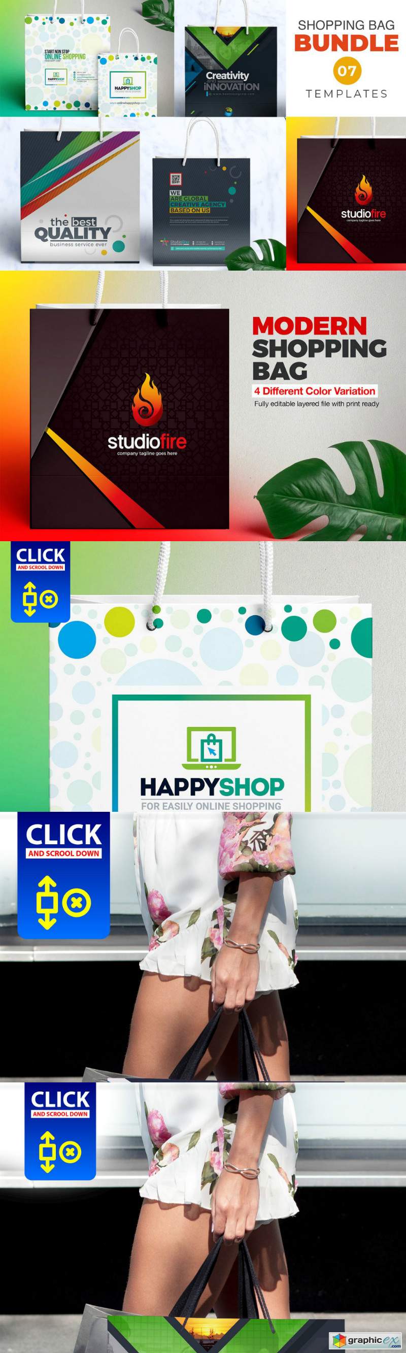 Shopping Bag Template Bundle Free Download Vector Stock Image 